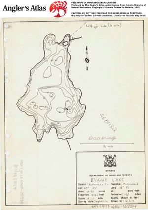 Bright Lake, Ontario | Angler's Atlas