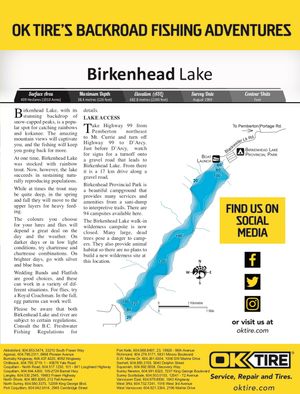 BIRKENHEAD LAKE, British Columbia | Angler's Atlas