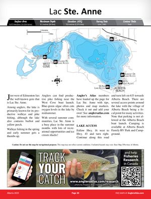 LAC STE. ANNE, Alberta | Angler's Atlas