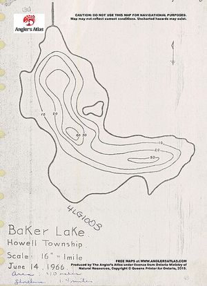 Baker Lake, Ontario | Angler's Atlas