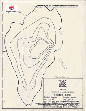 Francis Lake, Ontario | Angler's Atlas