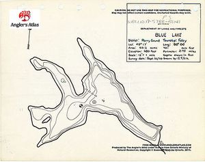 Blue Lake, Ontario | Angler's Atlas