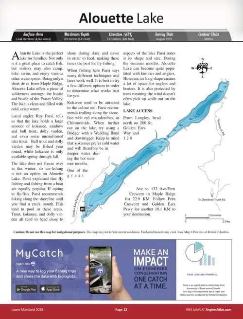 ALOUETTE LAKE, British Columbia | Angler's Atlas