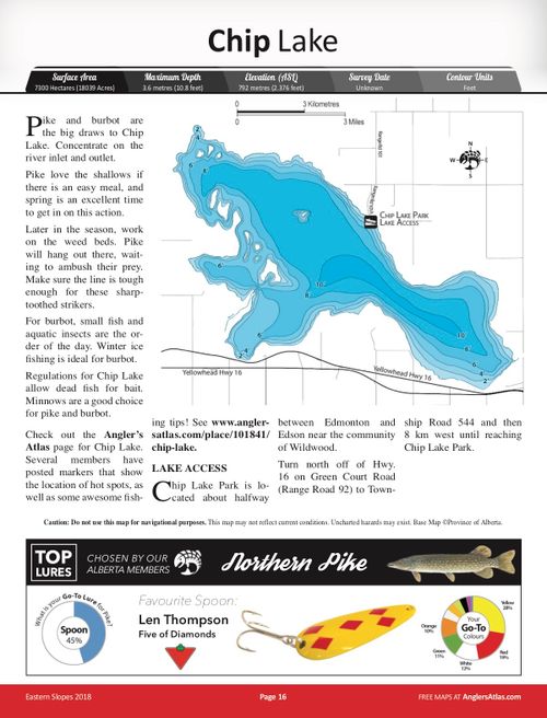CHIP LAKE, Alberta | Angler's Atlas