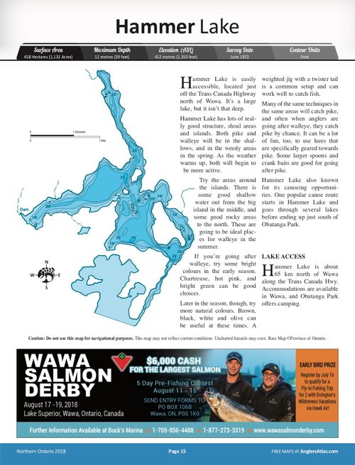 Hammer Lake, Ontario | Angler's Atlas